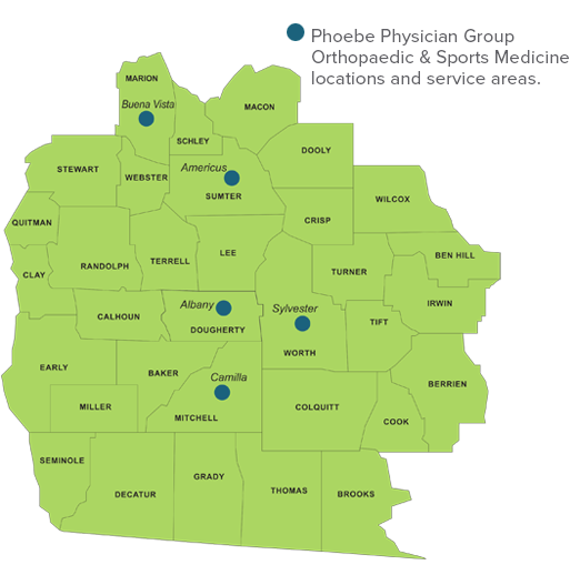 Southwest Georgia Map
